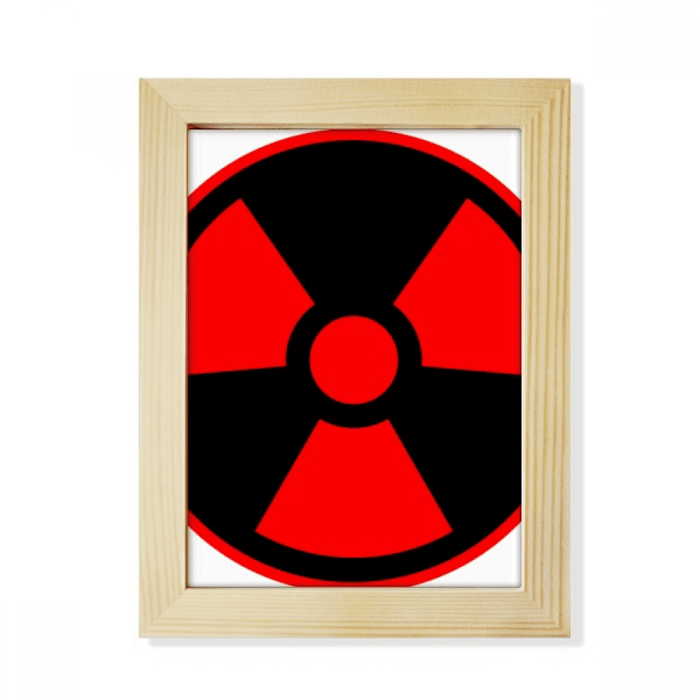 Red Dangerous Checal Toxic Radiation Symbol Desktop Adorn Photo Frame ...