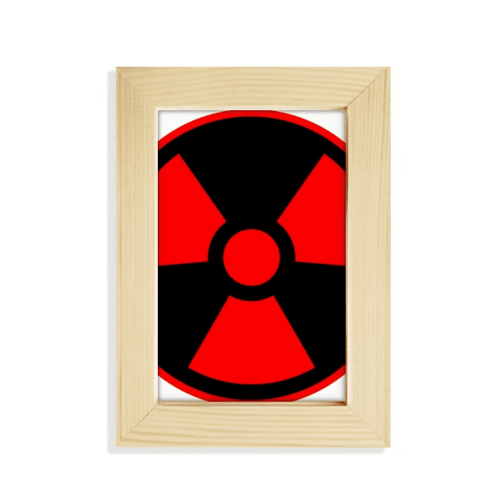 Red Dangerous Checal Toxic Radiation Symbol Desktop Display Photo Frame ...