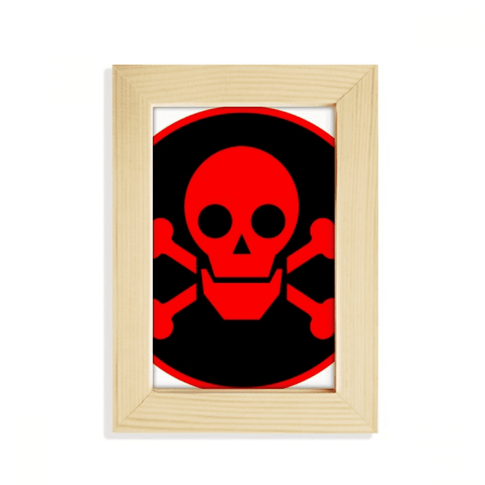 Red Dangerous Checal Toxic Radiation Symbol Desktop Display Photo Frame ...