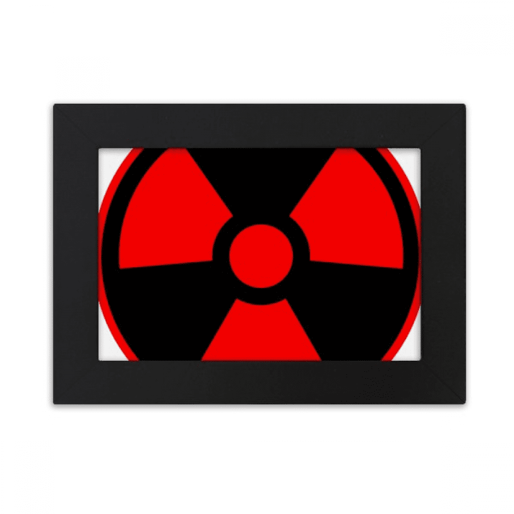 Red Dangerous Checal Toxic Radiation Symbol Desktop Photo Frame ...