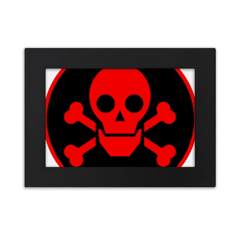 Red Dangerous Checal Toxic Radiation Symbol Desktop Photo Frame ...