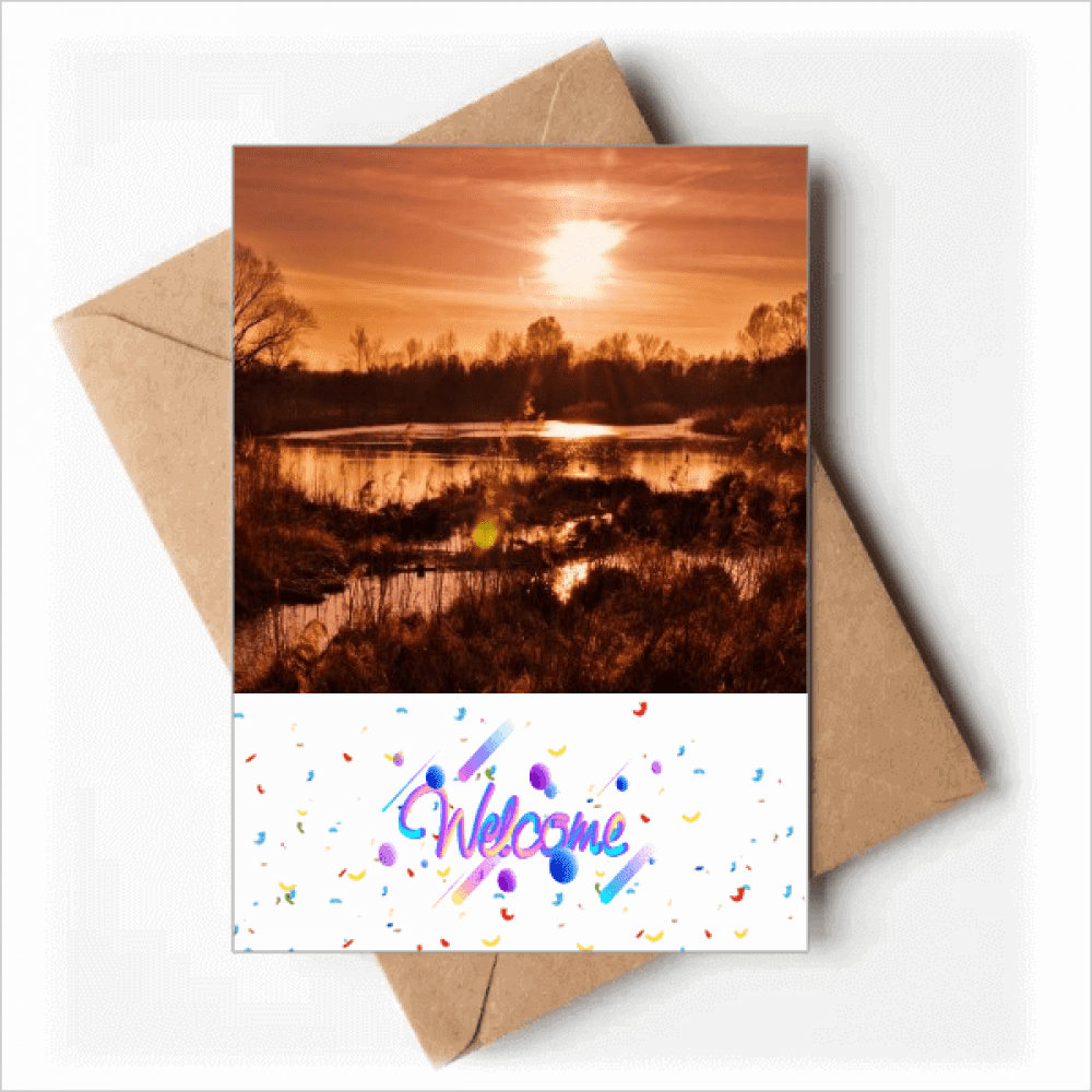 Red Dark Forestry Science Nature Scenery Welcome Back Greeting Cards ...