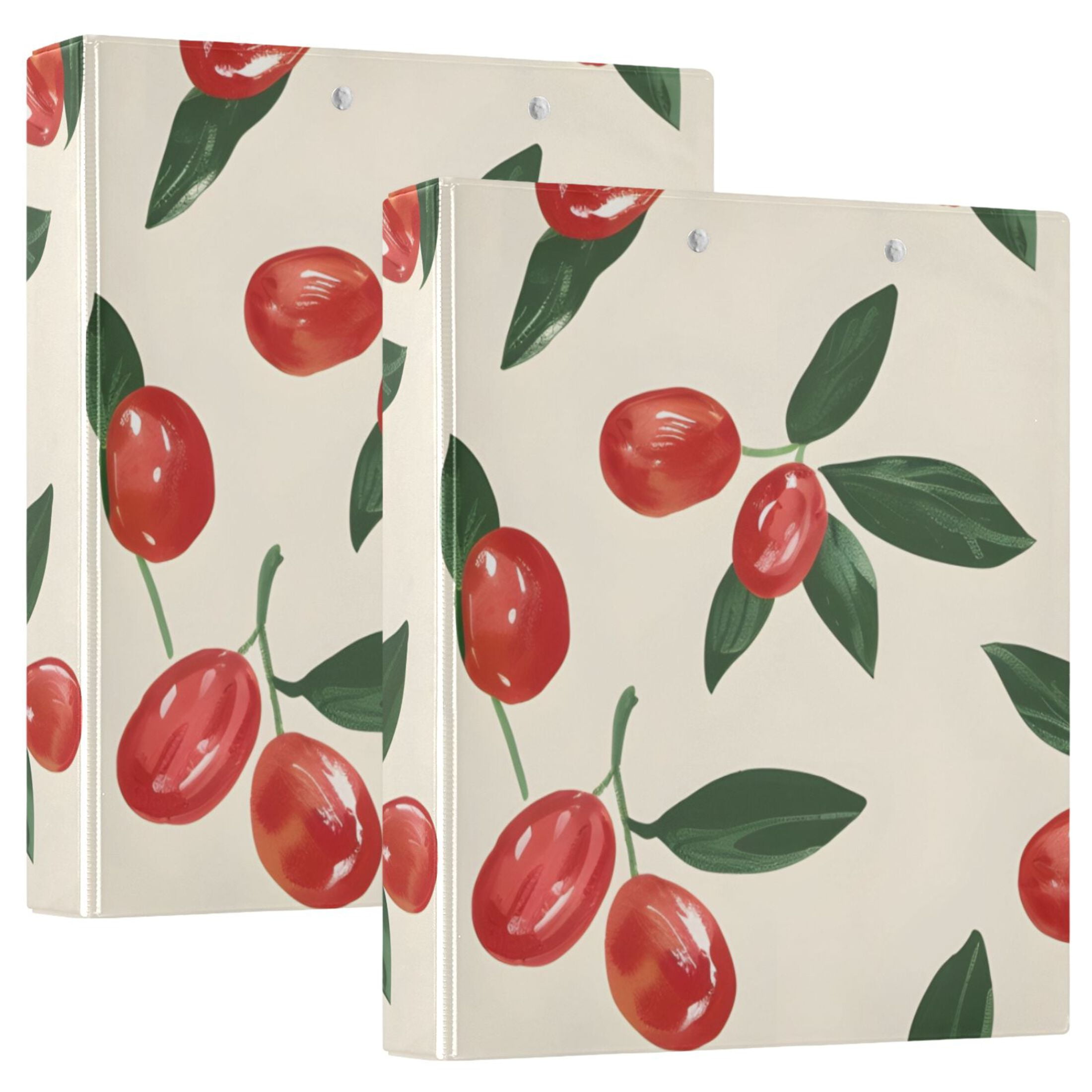 Red Dates Leaves 3 Ring Binders 1.5 inch Hardcover File Folders with ...