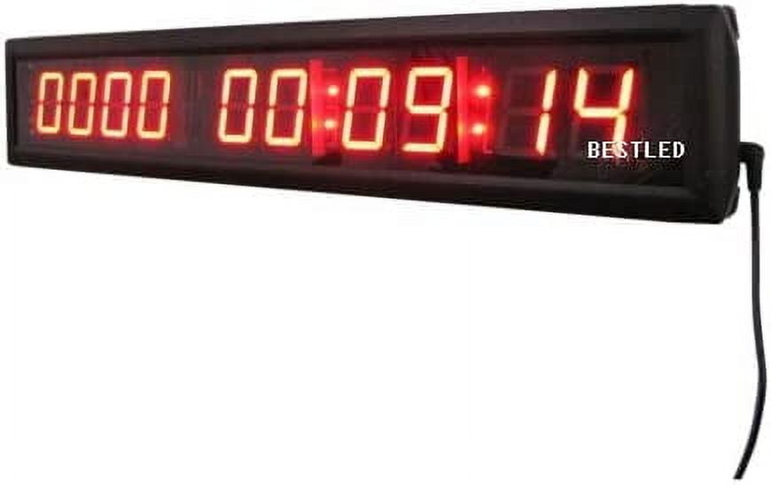 Red Days Countdown Clock 10 Digits Count up 10000 Days Hours Minutes ...