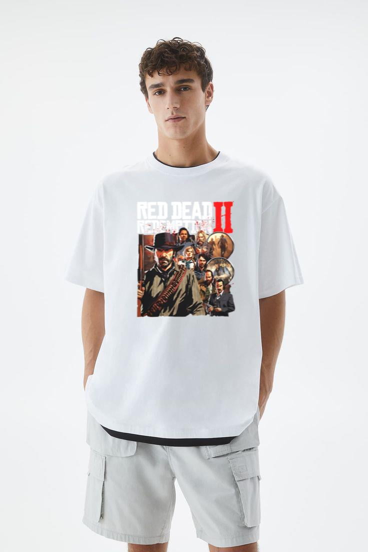 Red Dead Redemption 2 Arthur Morgan Rockstar Games T-Shirt, for men ...