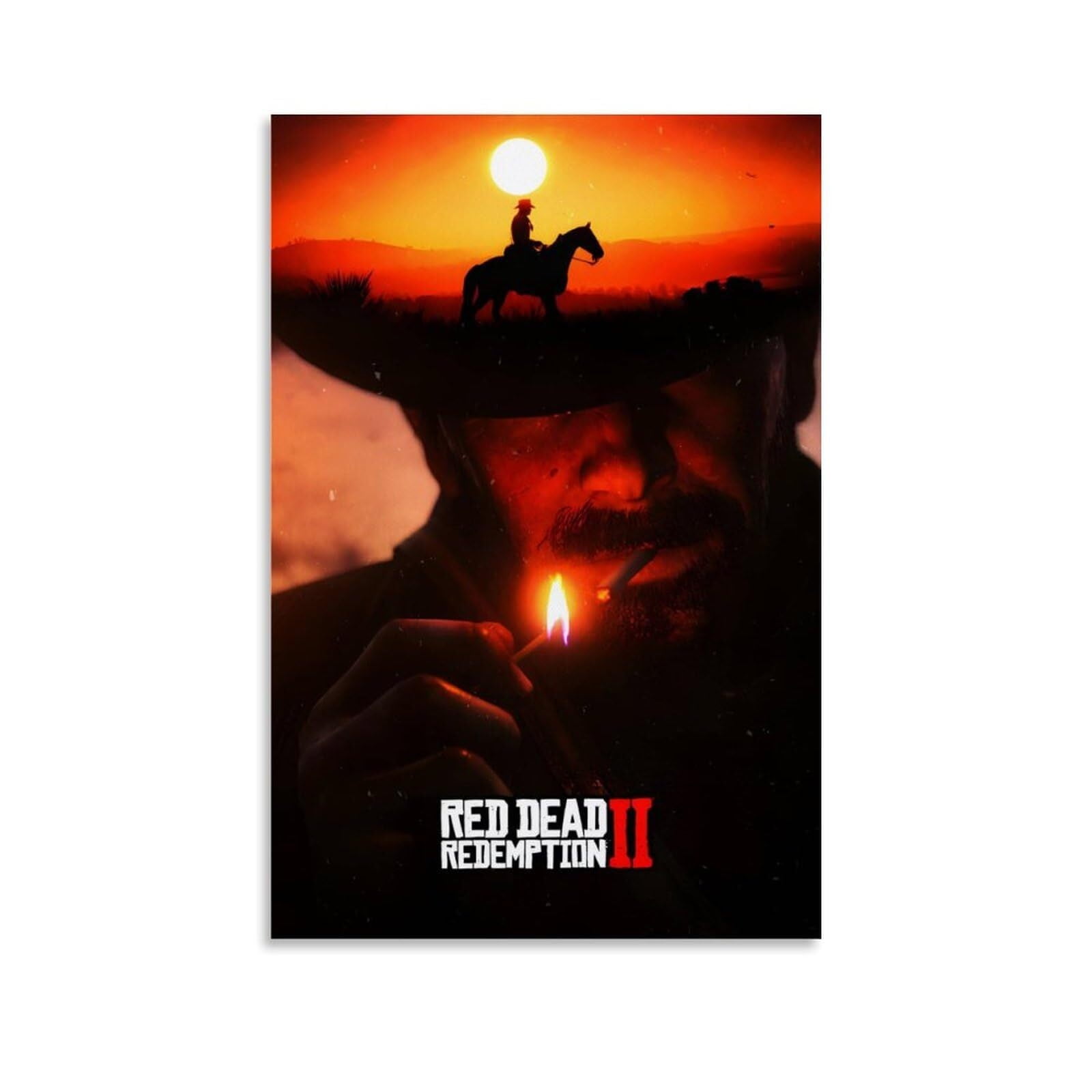 Red Dead Redemption 2 HD Movie Poster Black Outframed Canvas Poster ...
