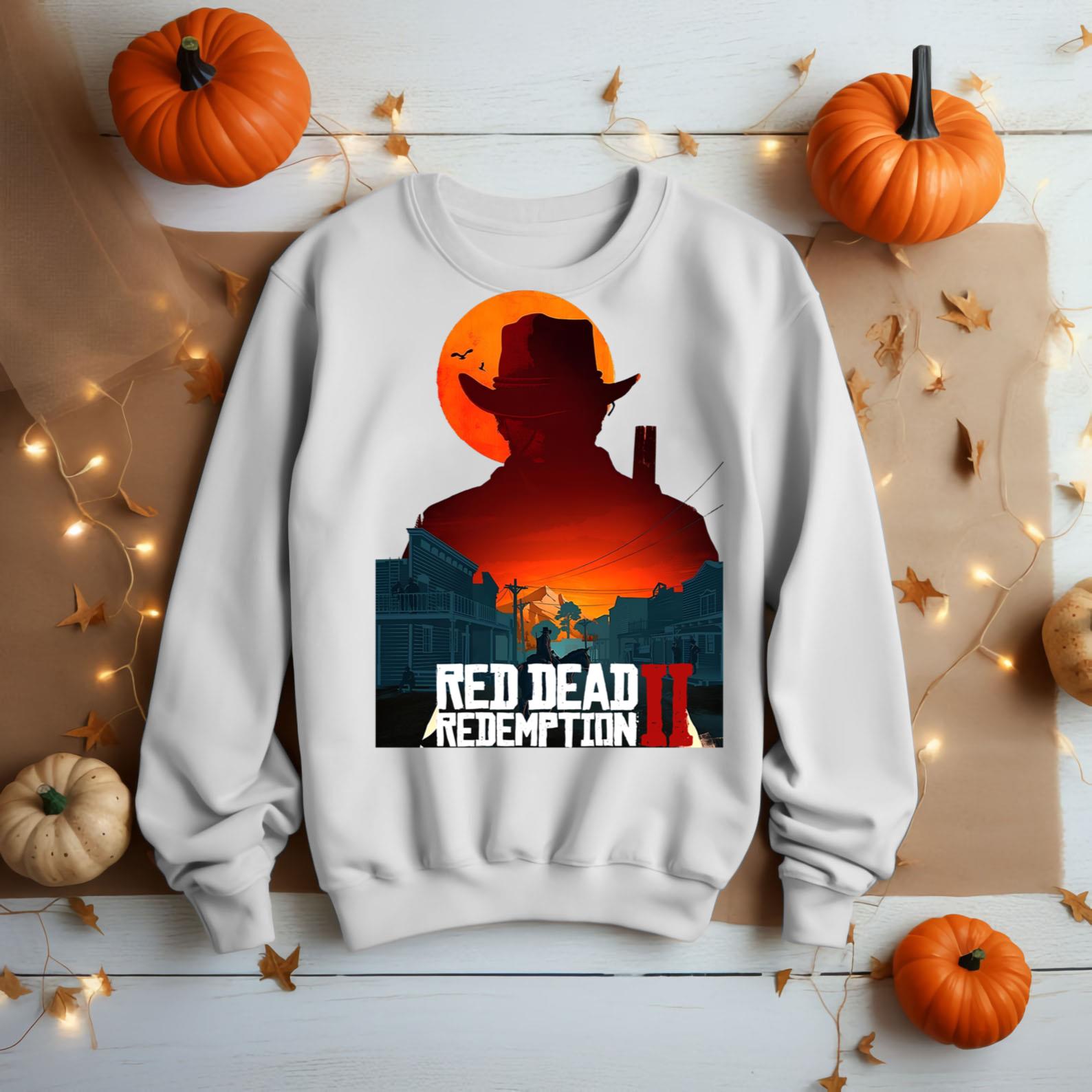 Red Dead Redemption 2 T-shirt Arthur Morgan fan game gift - Walmart.com