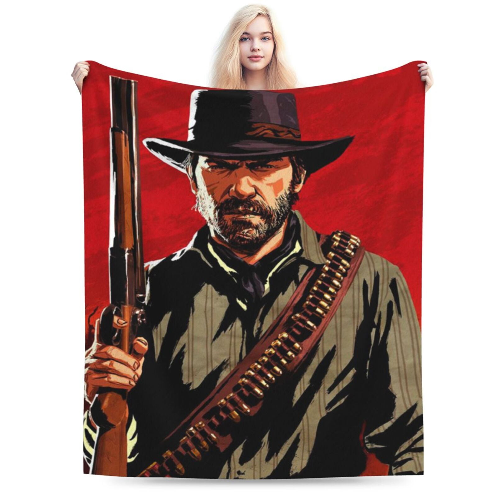 Red Dead Redemption Blanket Fuzzy Plush Bed Blanket Cozy Fluffy Air ...