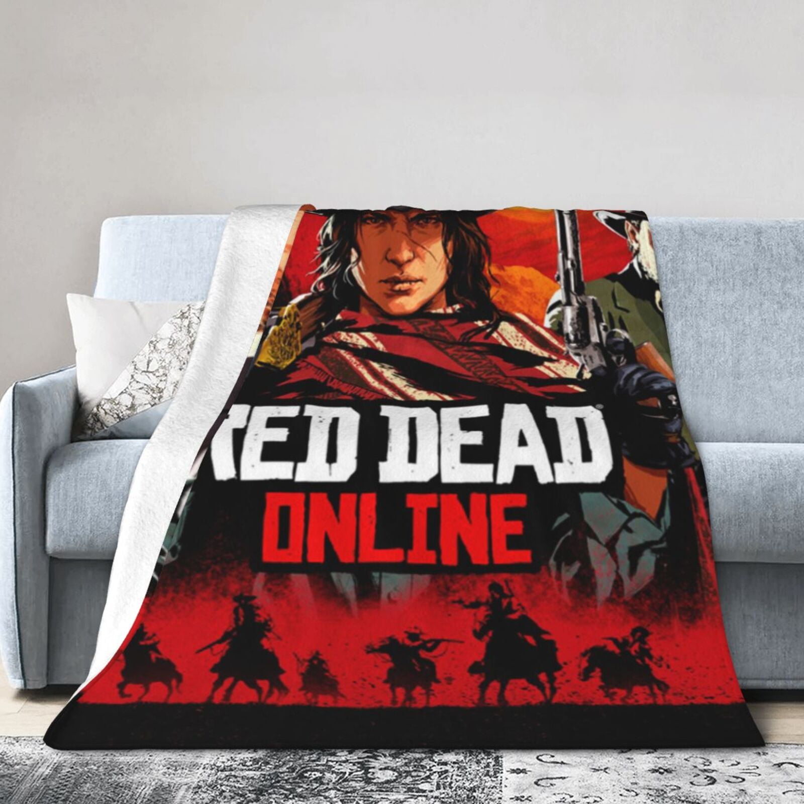 Red Dead Redemption Blanket Fuzzy Plush Bed Blanket Cozy Fluffy Air ...