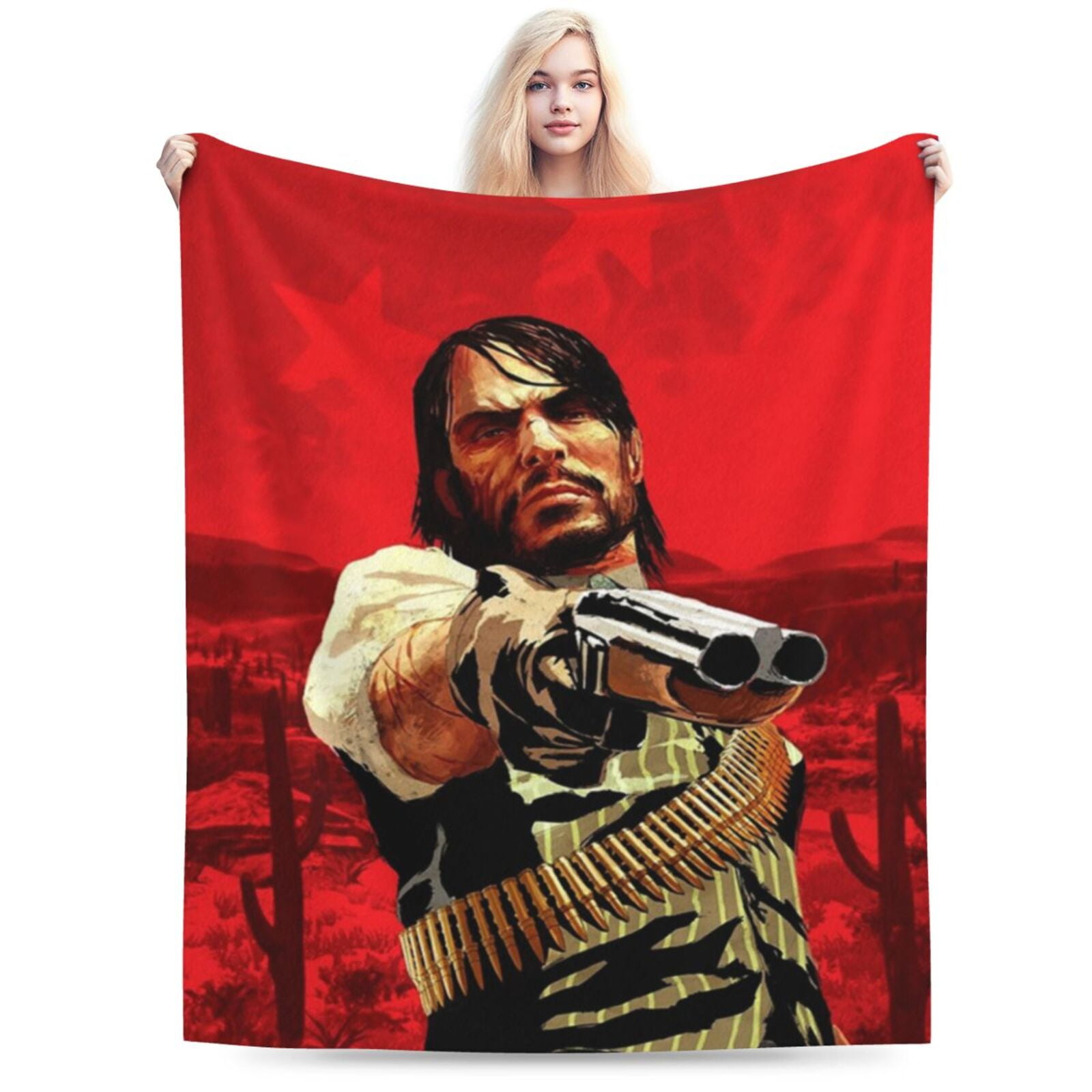 Red Dead Redemption Blanket Fuzzy Plush Bed Blanket Cozy Fluffy Air ...