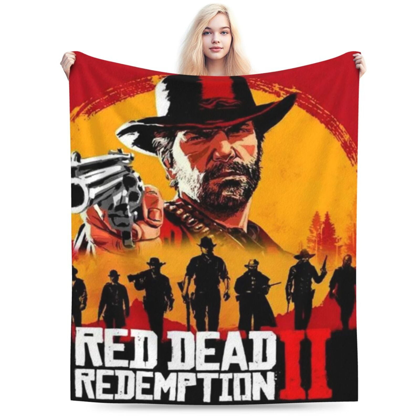 Red Dead Redemption Blanket Fuzzy Plush Bed Blanket Cozy Fluffy Air ...