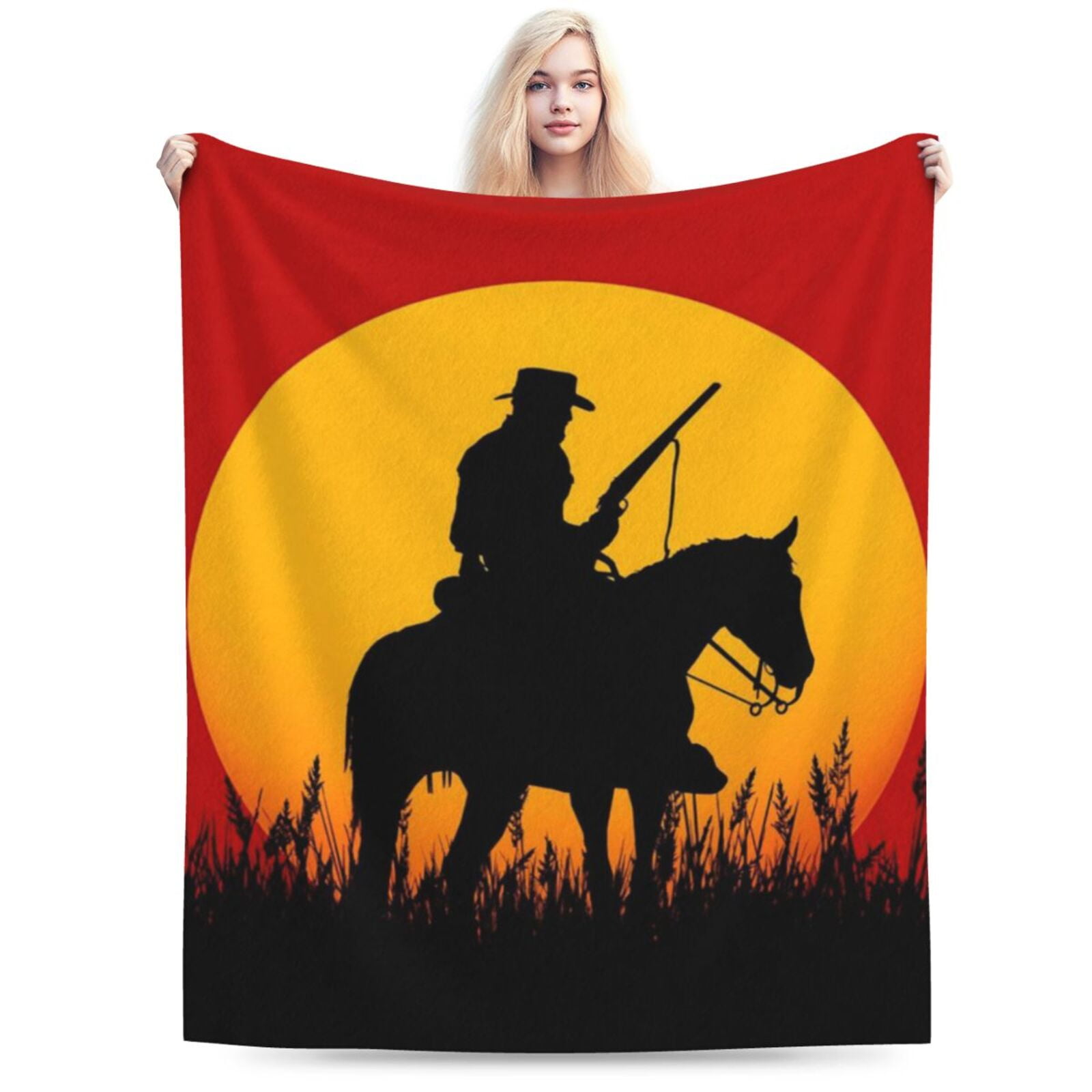 Red Dead Redemption Blanket Fuzzy Plush Bed Blanket Cozy Fluffy Air ...