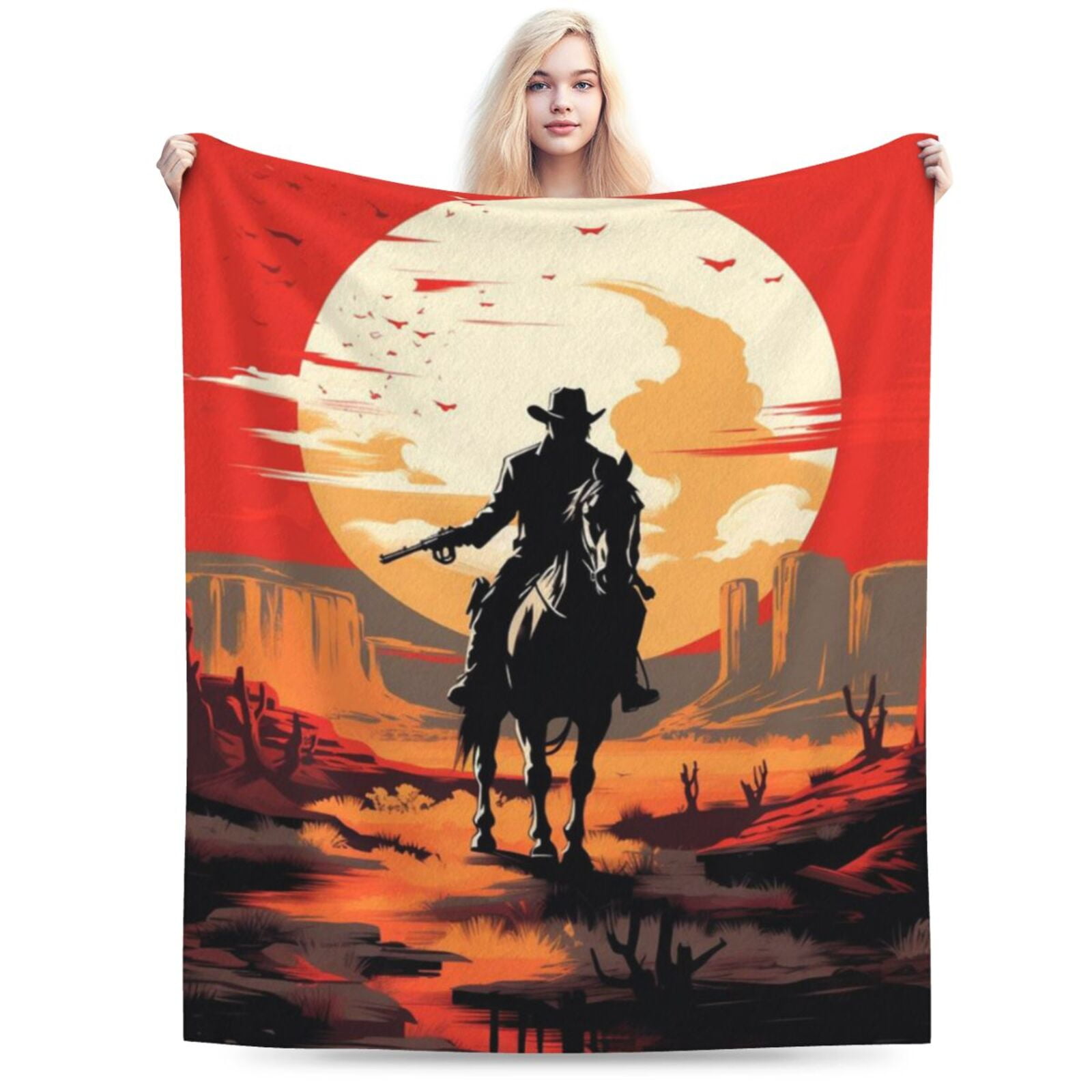 Red Dead Redemption Blanket Fuzzy Plush Bed Blanket Cozy Fluffy Air ...