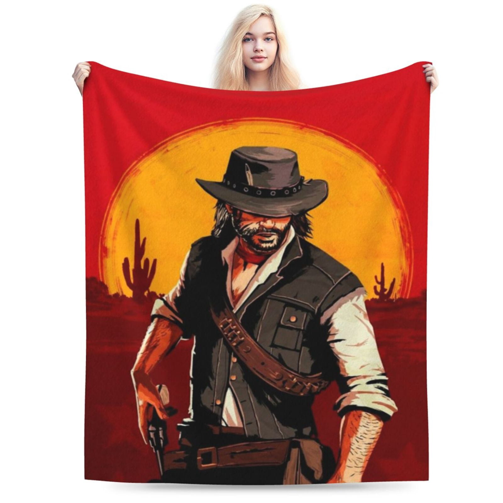Red Dead Redemption Blanket Fuzzy Plush Bed Blanket Cozy Fluffy Air ...