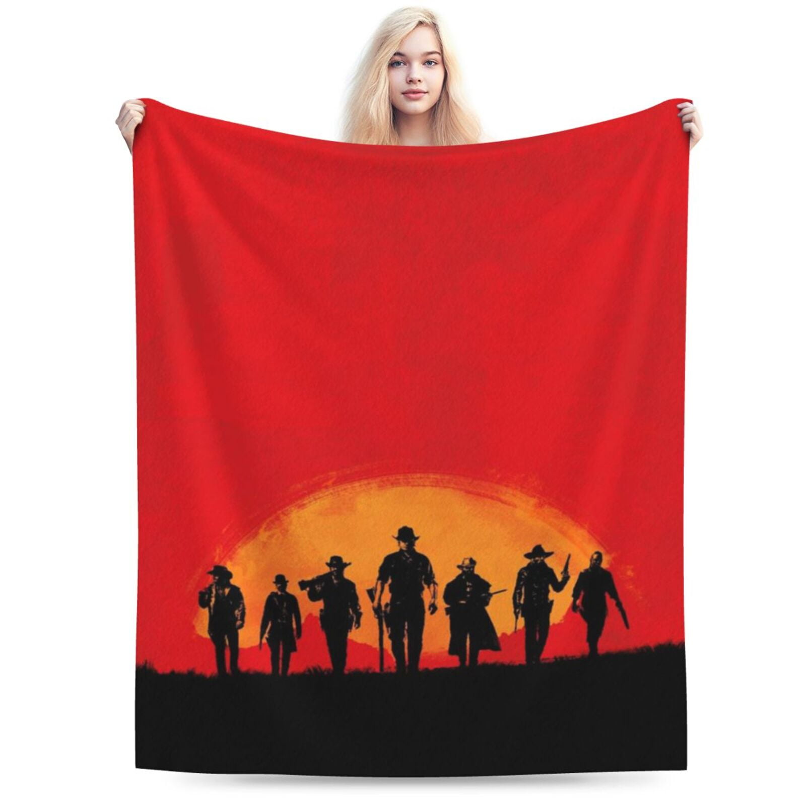 Red Dead Redemption Blanket Fuzzy Plush Bed Blanket Cozy Fluffy Air ...