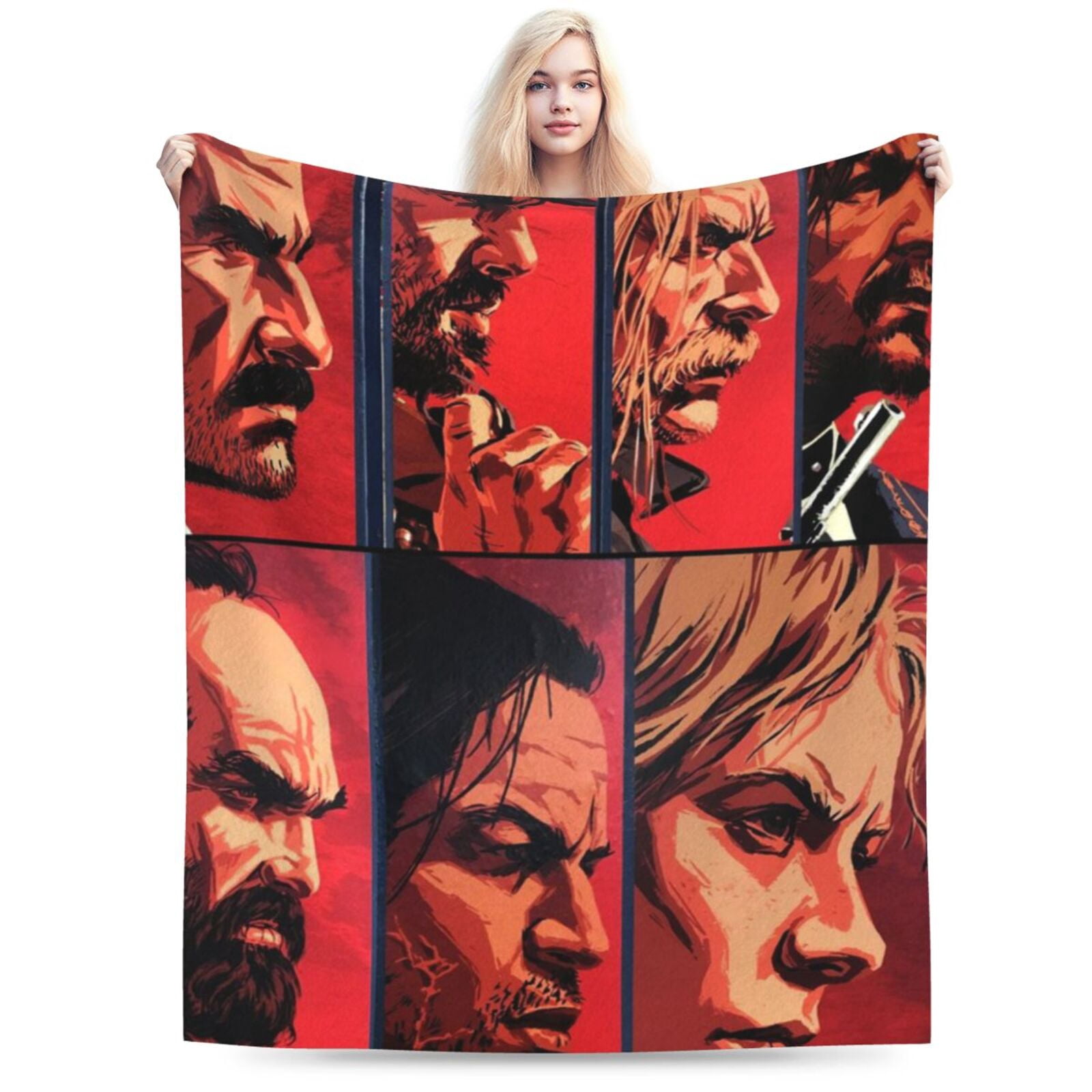 Red Dead Redemption Blanket Fuzzy Plush Bed Blanket Cozy Fluffy Air ...