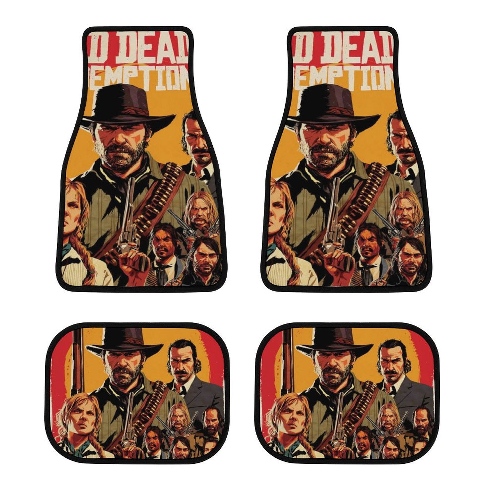 Red Dead Redemption Car Mat Universal Fit 4-Piece Set Car Floor Mats ...