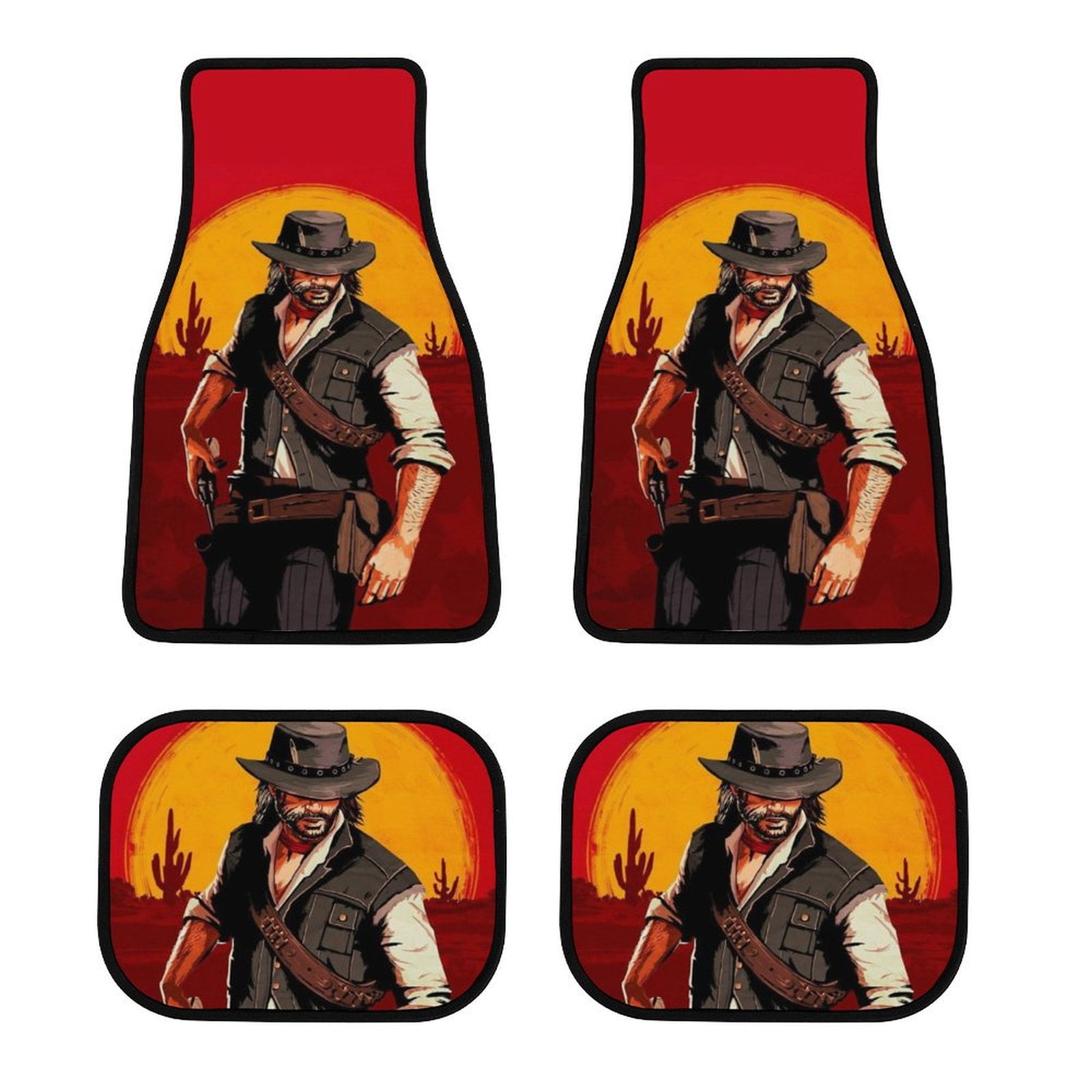 Red Dead Redemption Car Mat Universal Fit 4-Piece Set Car Floor Mats ...