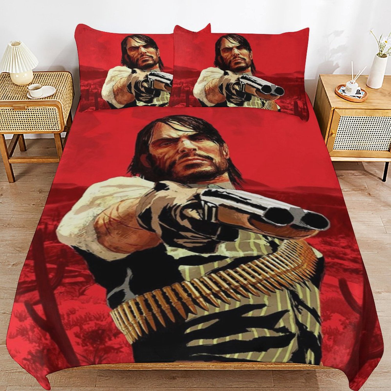 Red Dead Redemption Comforter Set 3 Pieces Quilt Cover Set Soft Bedding ...