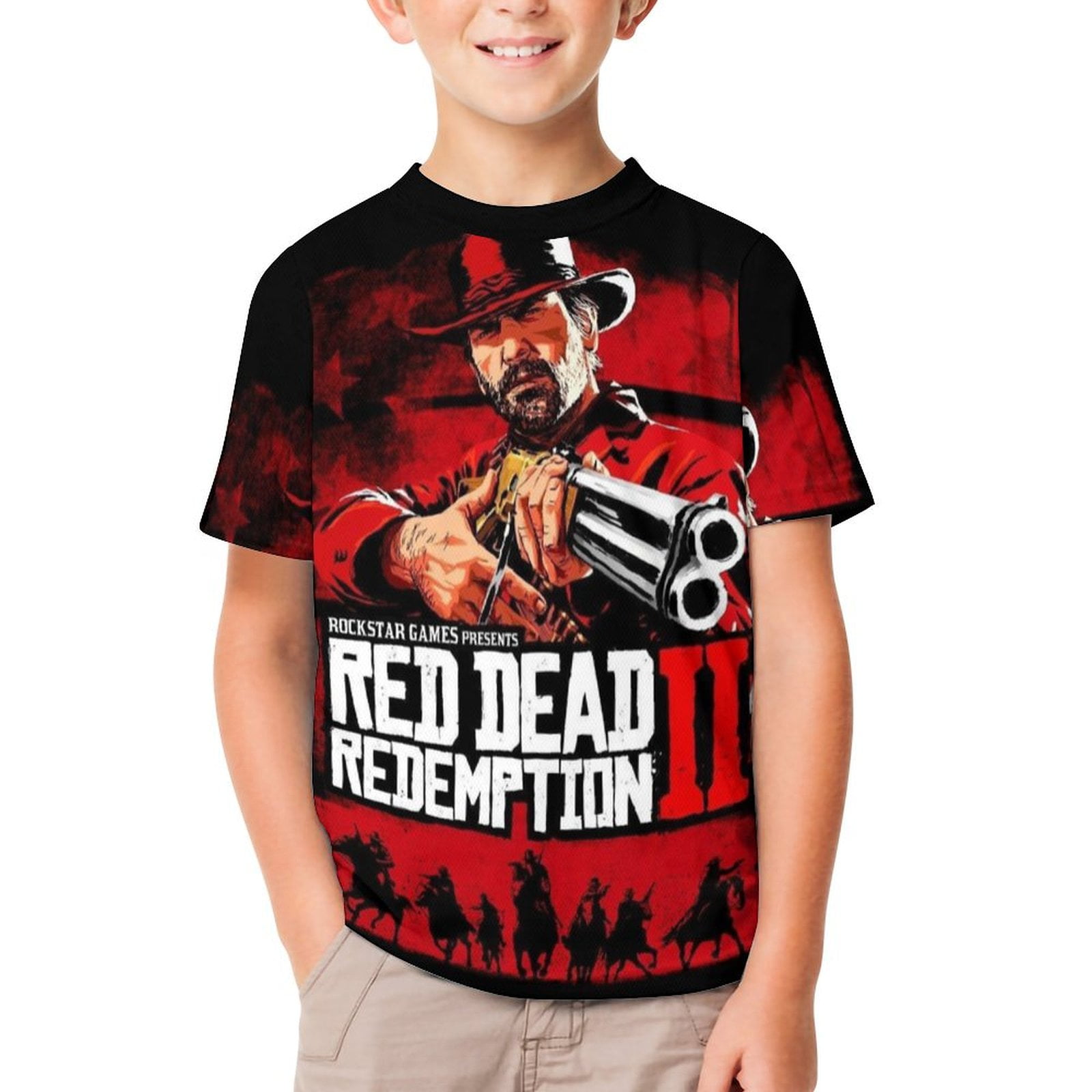 Red Dead Redemption Kid's T-Shirt Short Sleeve T-Shirt Tops Summer Tee ...