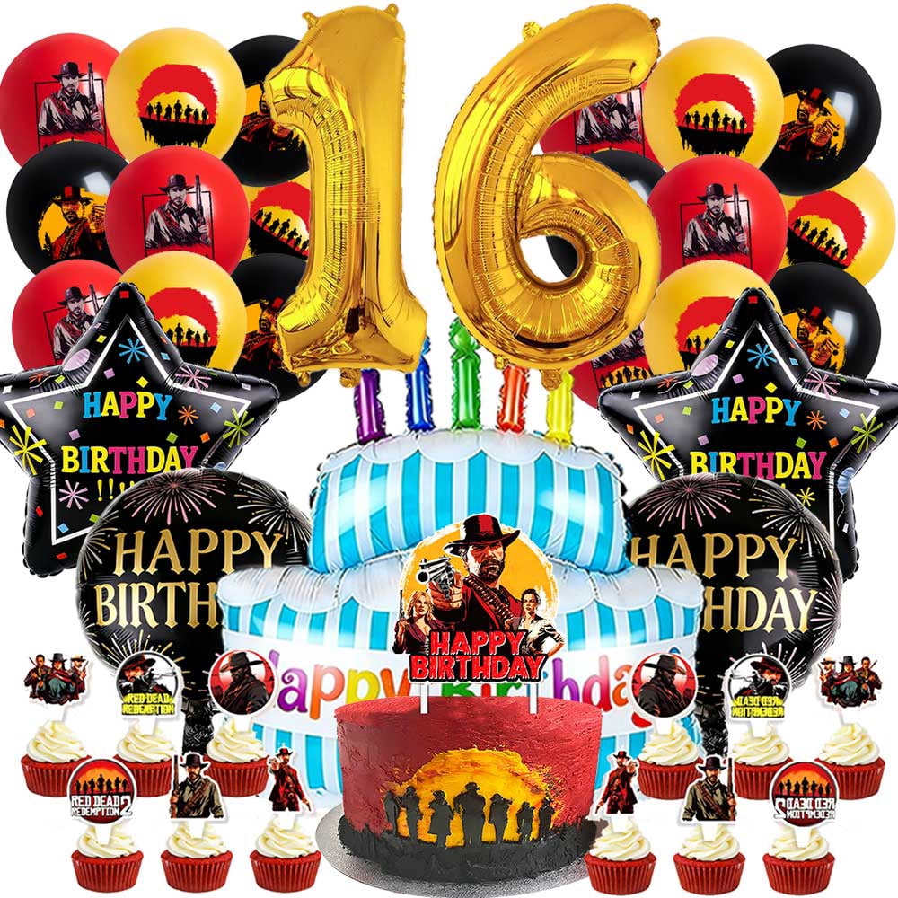 Red Dead Redemption Party Supplies 16th Decor Kit Balloons Birthday ...