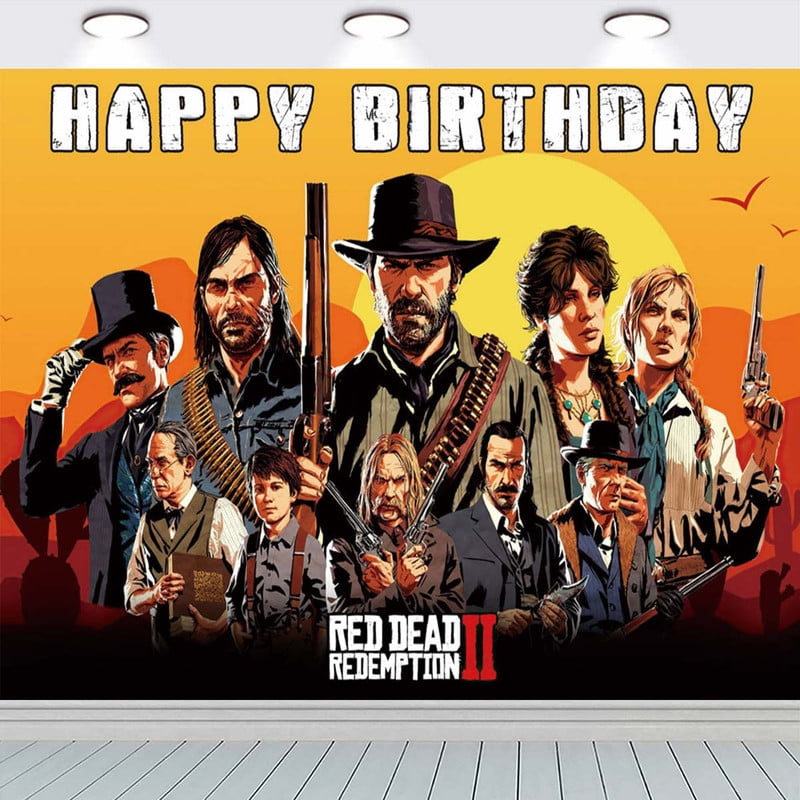 Red Dead Redemption Party Supplies for Photography Taspestry Birthday ...