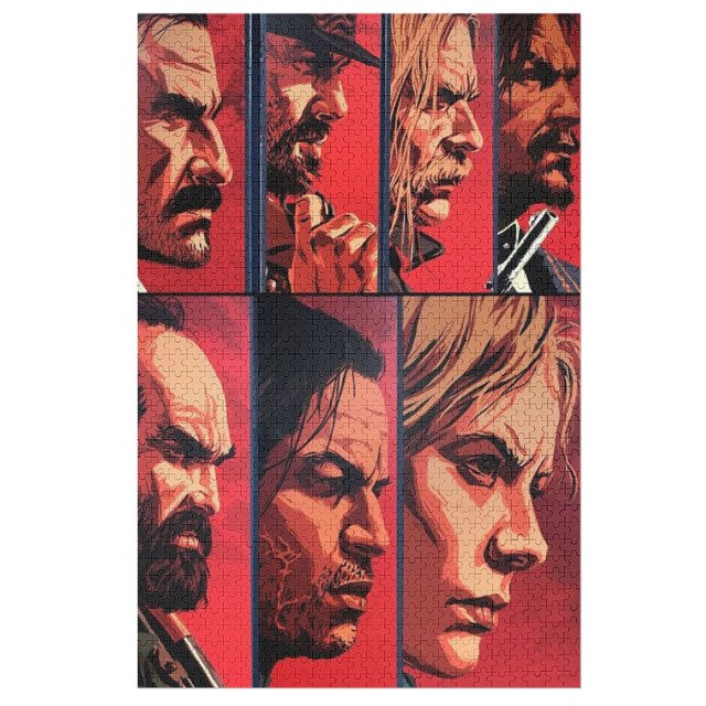 Red Dead Redemption Picture Puzzle 1000 PCS Wooden Puzzle Artwork ...