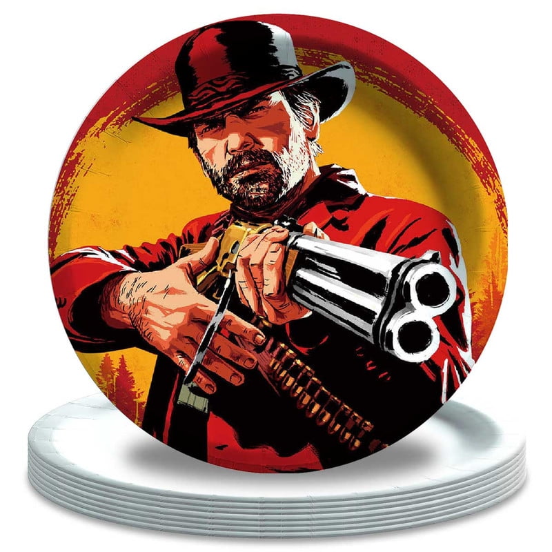 Red Dead Redemption Paper Plates Party Decorations Tableware Supplies ...