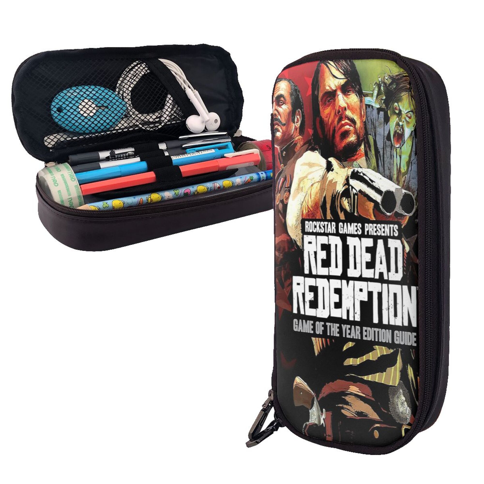 Red Dead Redemption Rdr Large Capacity Pencil Case Pen Bag Pencil Pouch ...