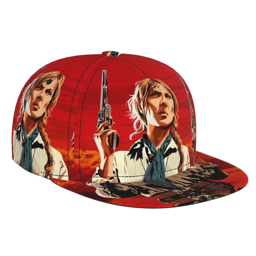 Red Dead Redemption Rdr Unisex Flat Brim Cap Fashion Adjustable Fitted ...