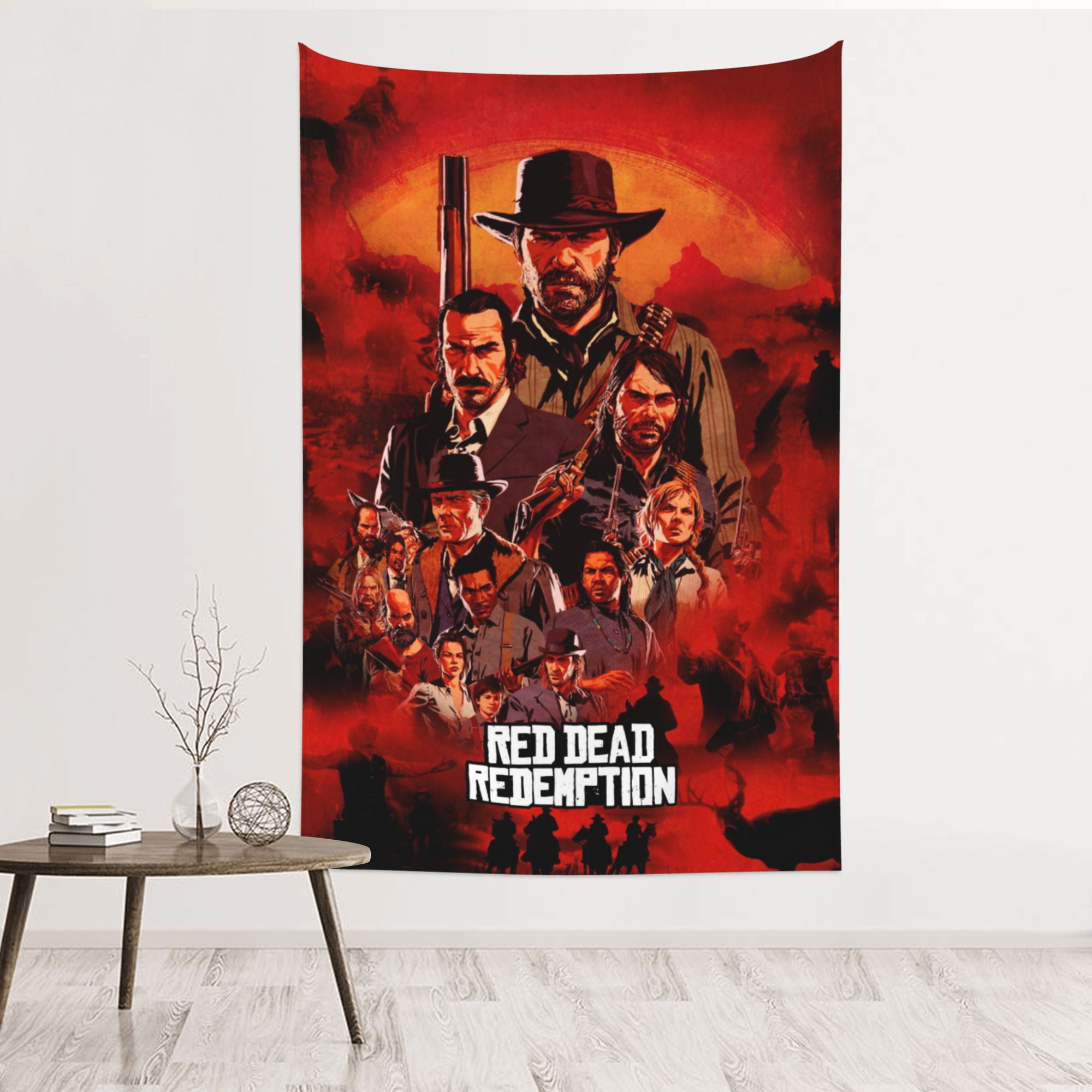 Red Dead Redemption Rdr Wall Tapestry Poster for Bedroom Aesthetics ...
