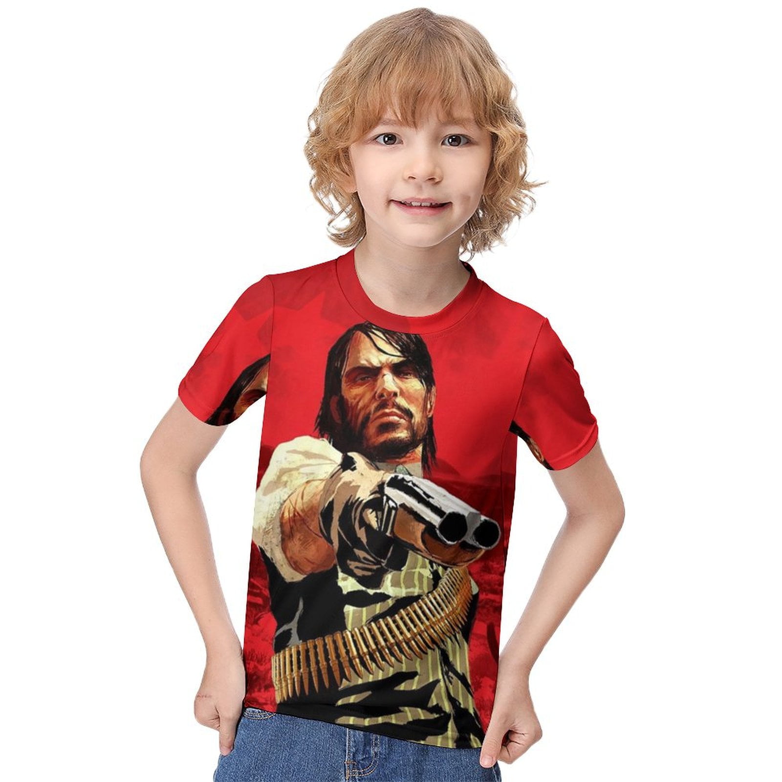 Red Dead Redemption T-shirts for Teen Boys Girls Tee Shirts Soft Summer ...
