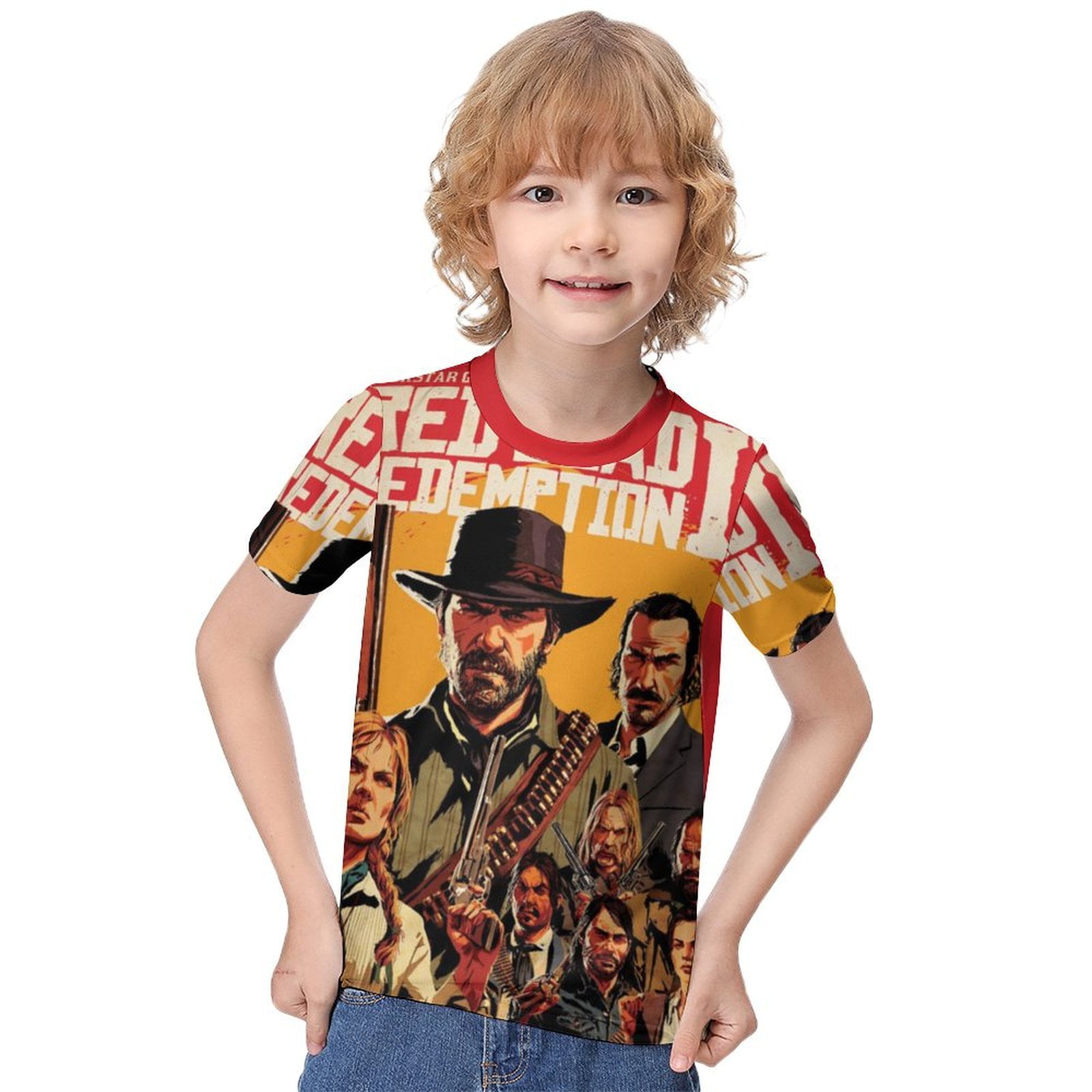 Red Dead Redemption T-shirts for Teen Boys Girls Tee Shirts Soft Summer ...