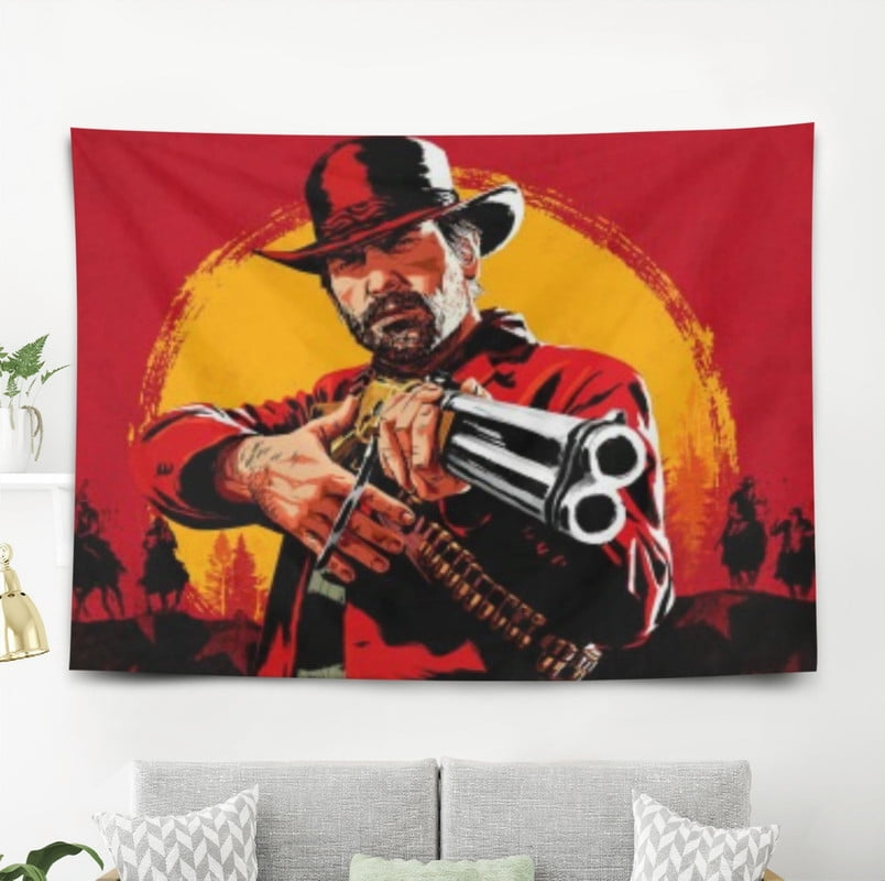 Red Dead Redemption Tapestry Gift Wall Hanging Backdrop for Room ...