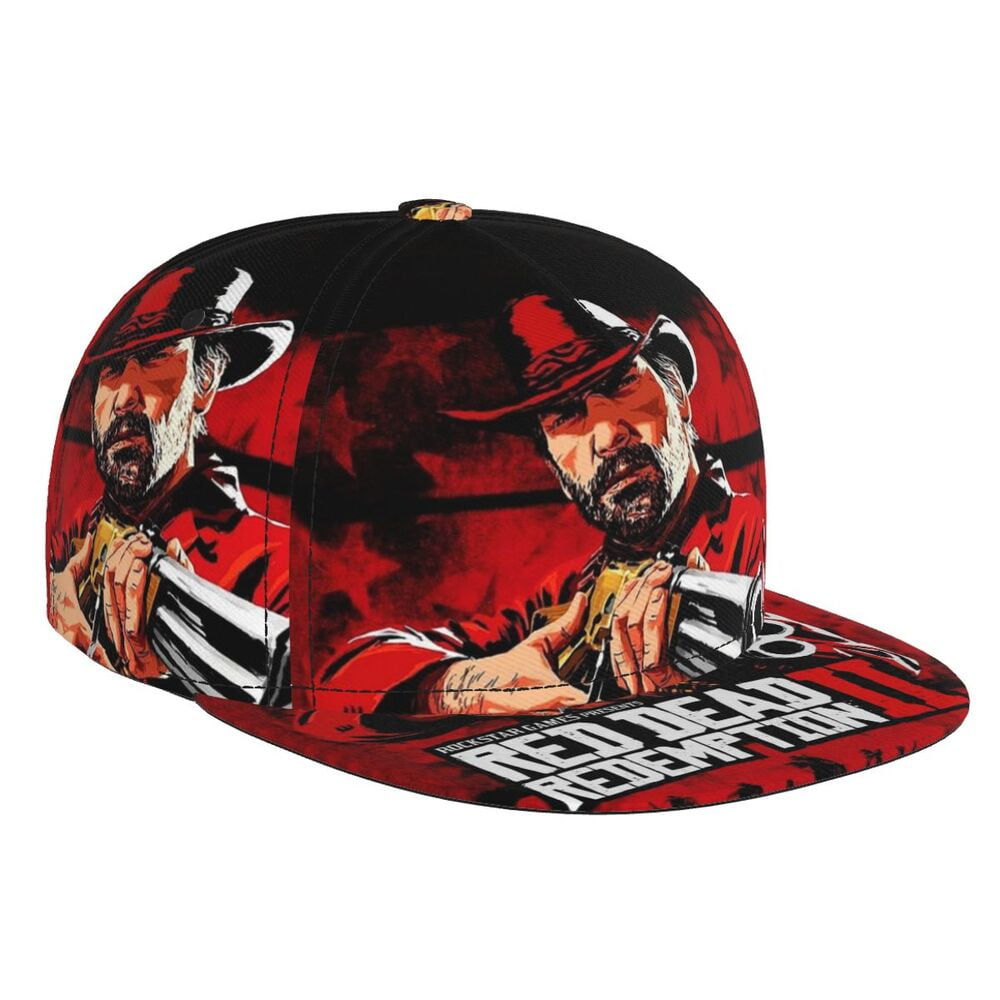 Red Dead Redemption Unisex Flat Brim Cap Fashion Adjustable Fitted Hat ...