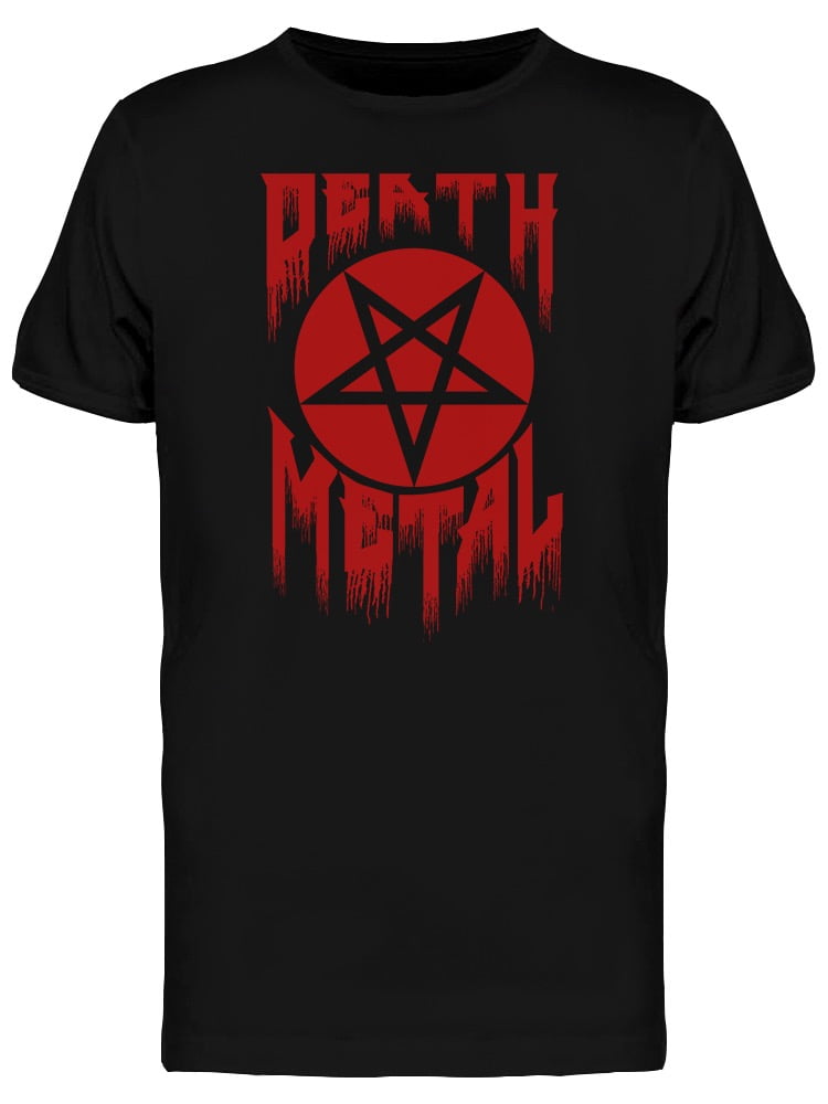 Red Death Metal Pentagram T-Shirt Men -Image by Shutterstock, Male 3X ...