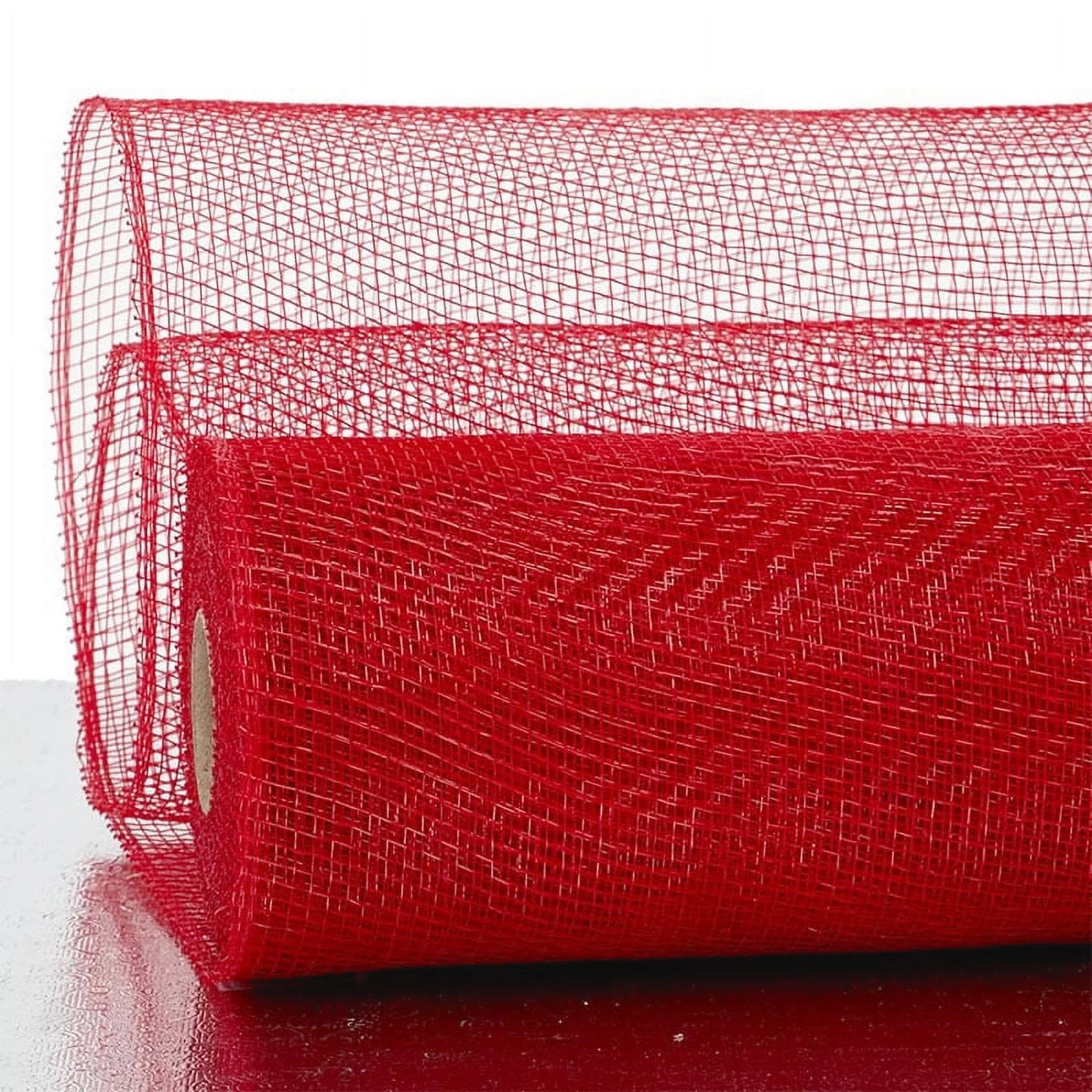 Red Deco Mesh - 21 Inches Wide x 10 Yards (mesh0106) - Red Netting, Red ...