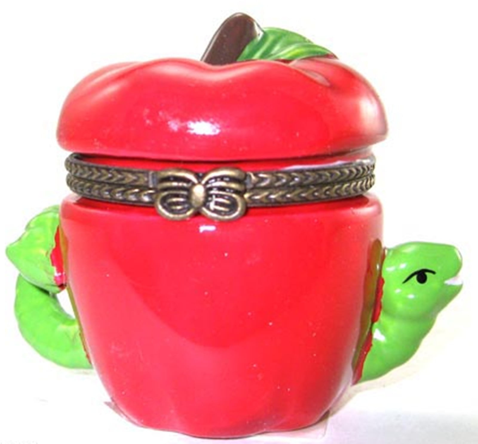 Red Delicious Apple Worm Hinged Trinket Box - Walmart.com