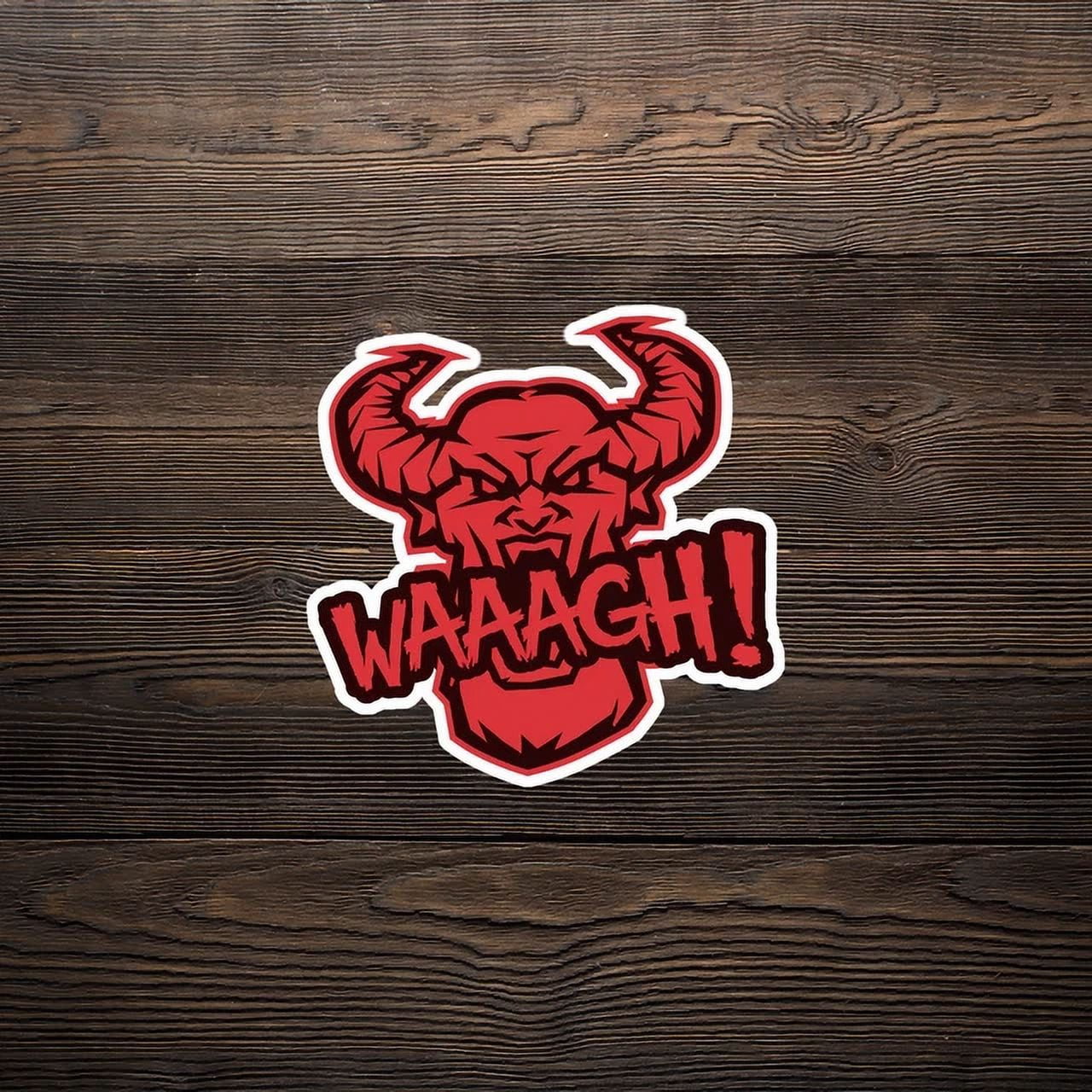 Red Demon Waaagh! Sticker - World Of Warcraft Horde Battle Cry ...