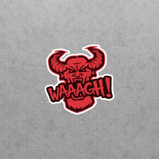 Red Demon Waaagh! Sticker - World Of Warcraft Horde Battle Cry ...