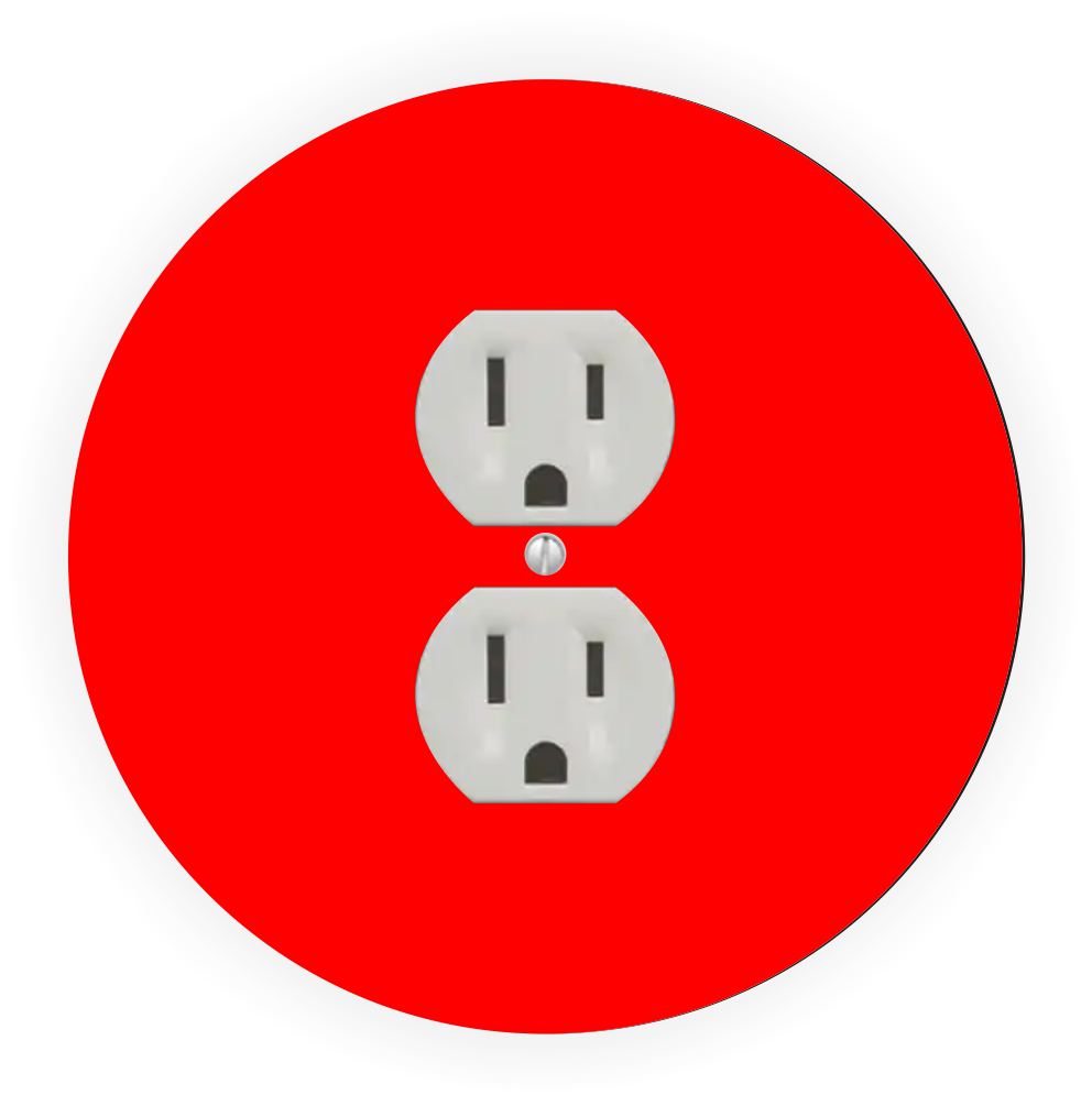 Red Design - Round Light Switch Plate Cover - Outlet Cover - Walmart.com