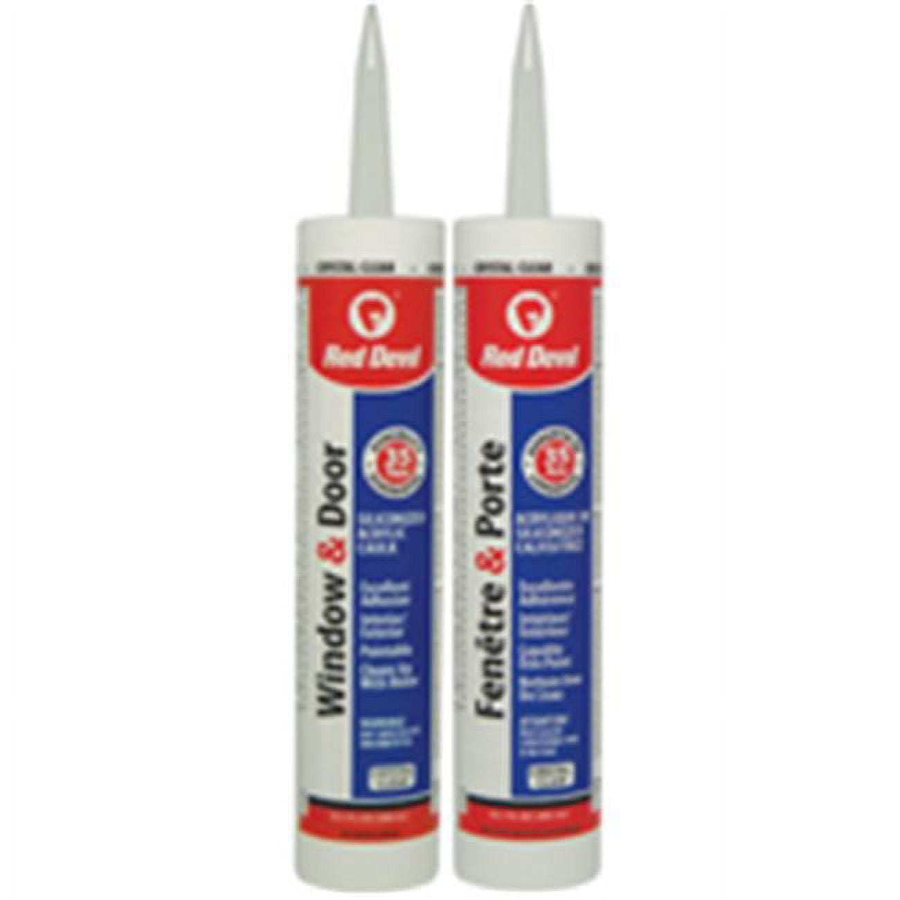 Red Devil 00135CA Silicone Acrylic Sealant Ultra Clear, 10.1 Oz ...