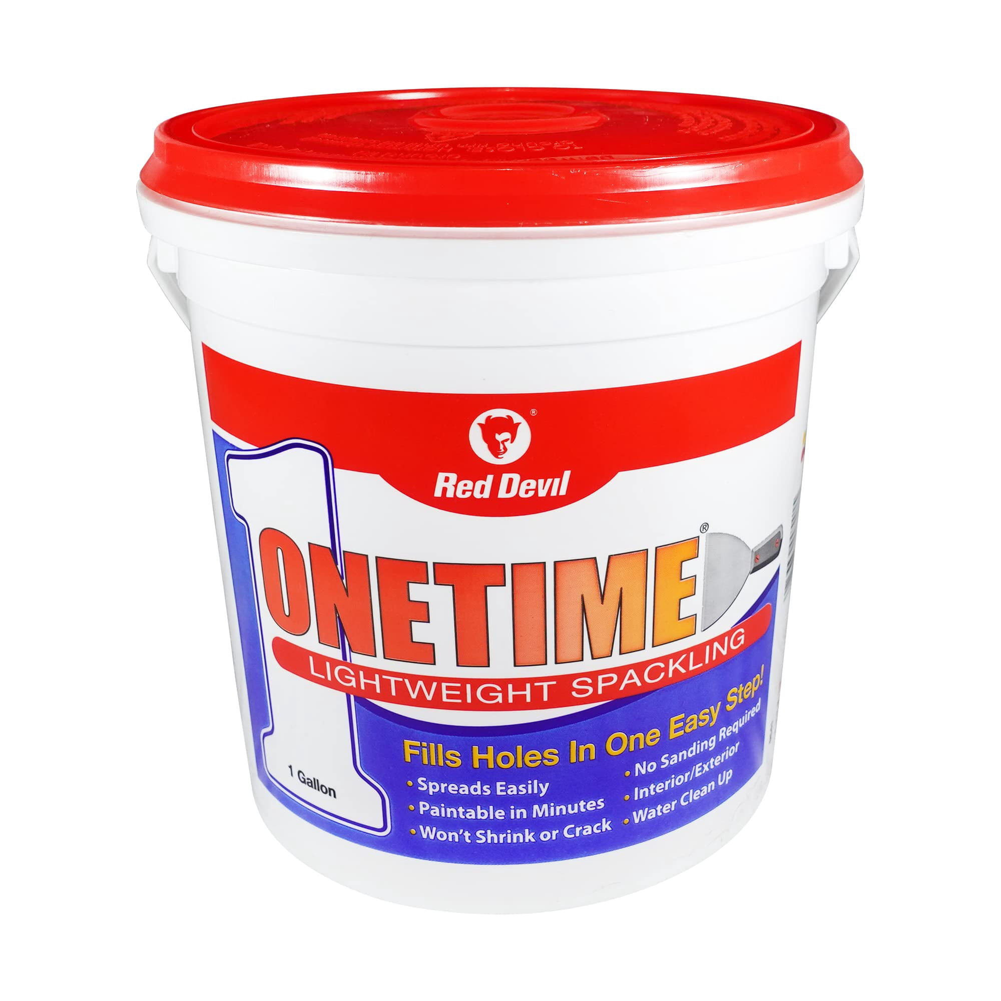 Red Devil 0541 ONETIME Lightweight Spackling, 1 Gallon, Pack of 1 ...