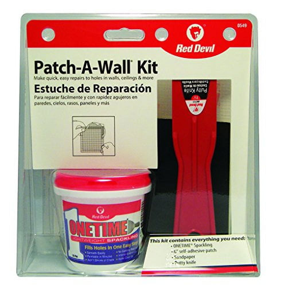 Red Devil 0549 ONETIME .. Lightweight Spackling Patch-A-Wall Kit, .. 1/ ...