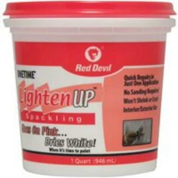 Red Devil 0574 "Onetime - Lighten Up" Quart Lightweight Spackling, Each ...