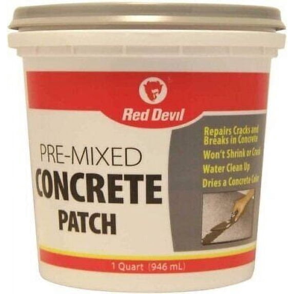 Red Devil 0644 Pre-Mixed Concrete Patch 1 Quart Gray Pack of 1 ...
