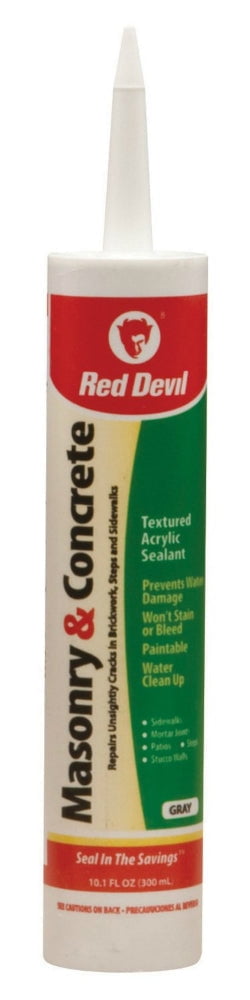 Red Devil 0646 Masonry & Concrete Acrylic Sealant, 10.1 Oz, Gray, Each ...