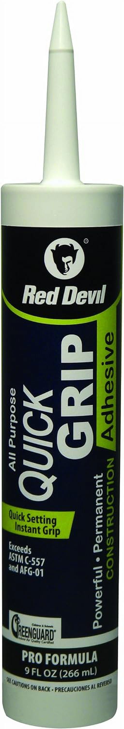 Red Devil 0696 Quick Grip Construction Adhesive, 9 fl oz, White, 1 Pack ...