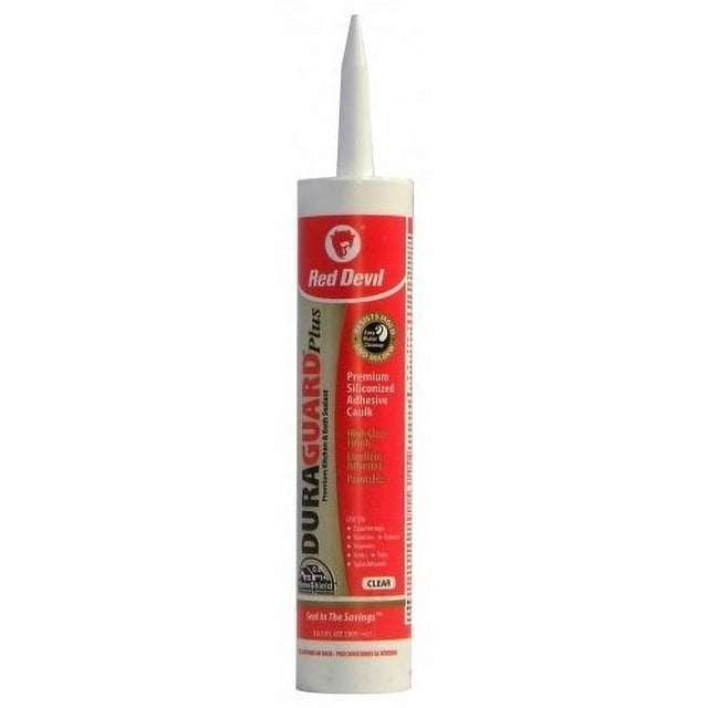 Red Devil 0757 Duraguard Plus Kitchen & Bath Adhesive Caulk, Clear, 10 ...