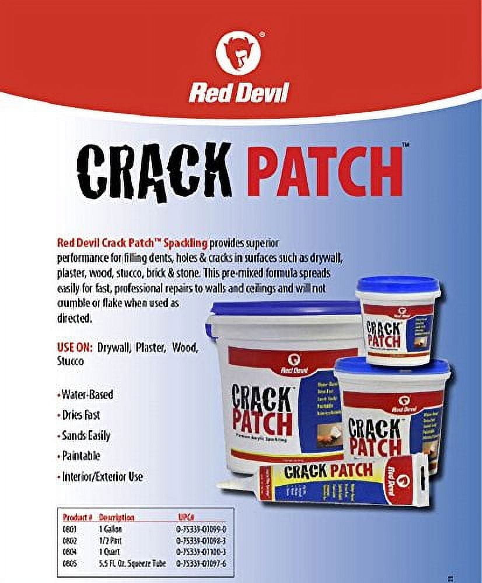 Red Devil 0805 Spackling Paste White, White, 5.5 fl-oz Squeeze Tube ...